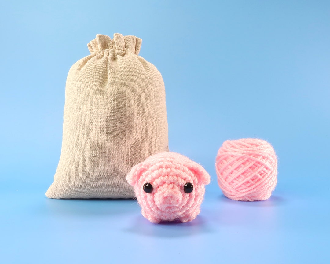 Beginner Baby Pig Crochet Kit - Easy Crochet Starter Kit - Crochet ...