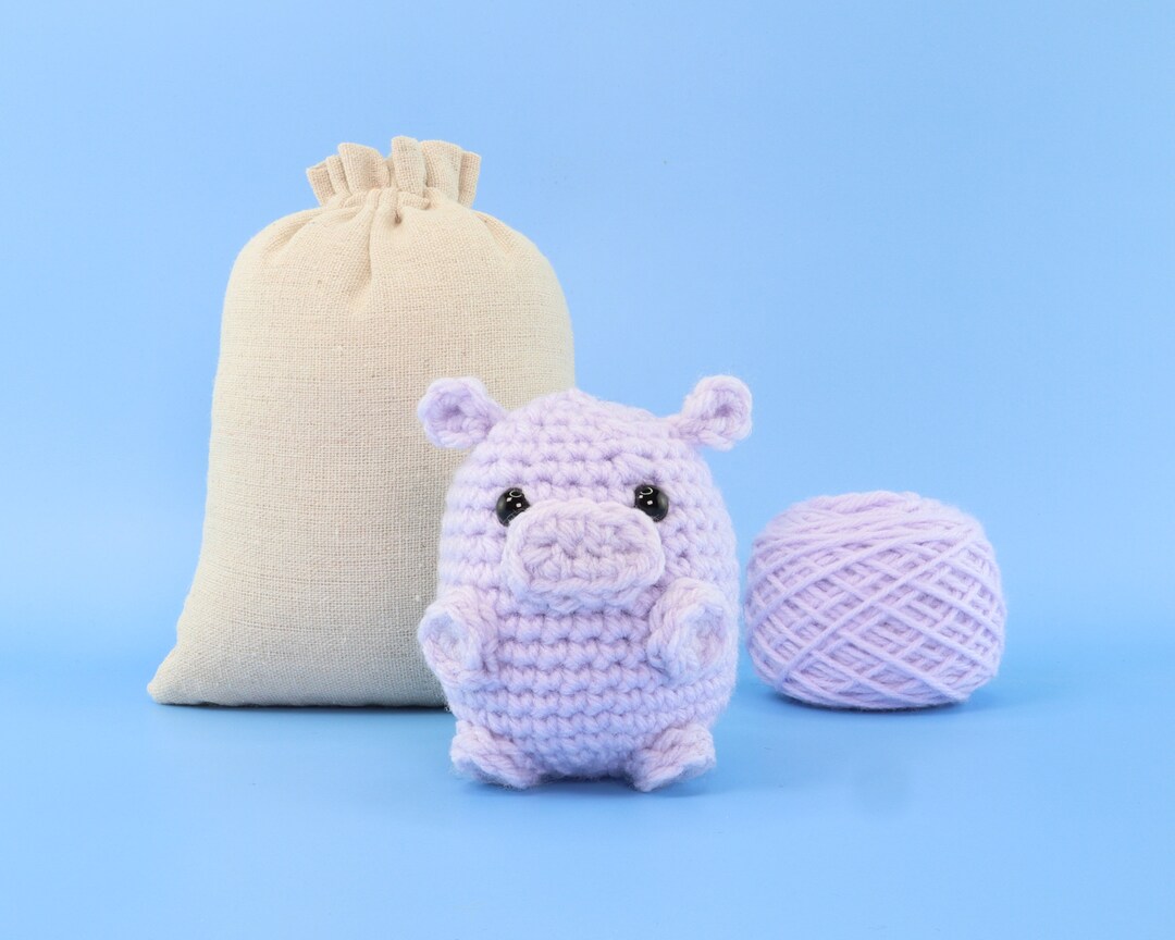 Hannah the Hippo Crochet Kit - Crochet Animals Kit - Amigurumi Kit ...