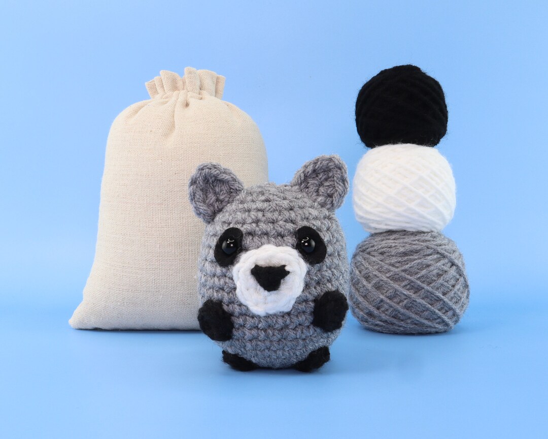 Zorro the Racoon Crochet Kit - Crochet Animals Kit - Amigurumi Kit ...