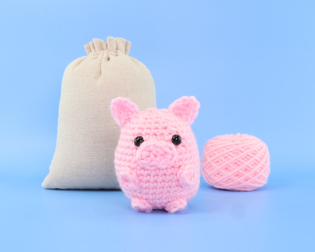 Rosy the Pig Crochet Kit - Crochet Animals Kit - Amigurumi Kit - Animal ...