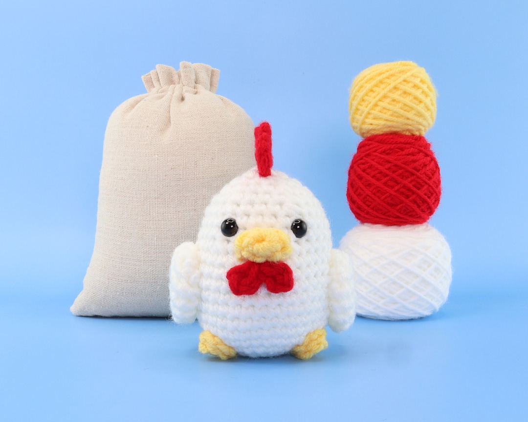 Kenny the Rooster Crochet Kit - Crochet Animals Kit - Amigurumi Kit ...