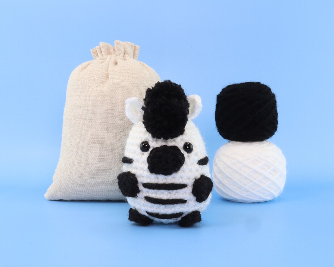Zac the Zebra Crochet Kit - Crochet Animals Kit - Amigurumi Kit ...