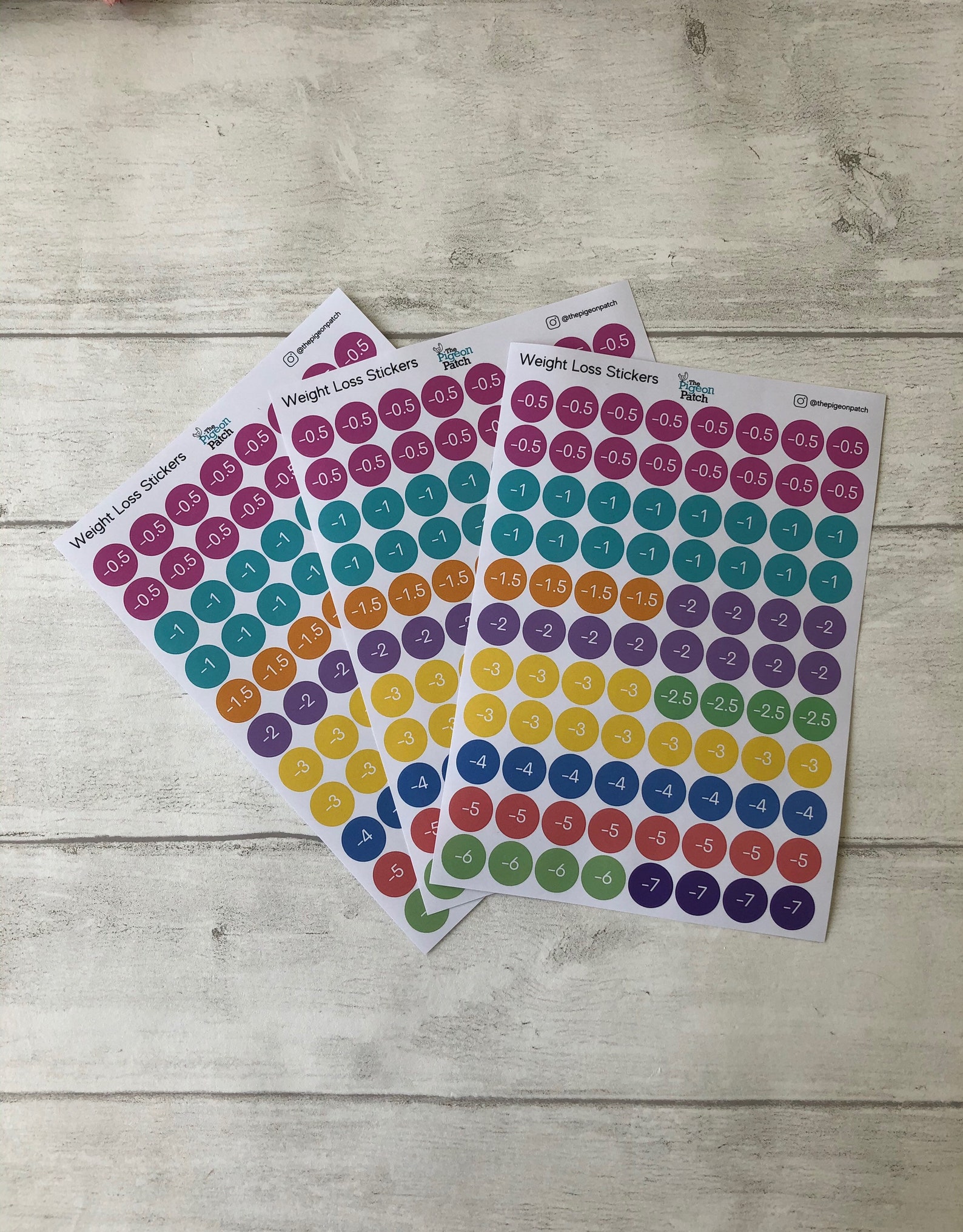 Weight loss stickers pound tracker slimming stickers SW | Etsy