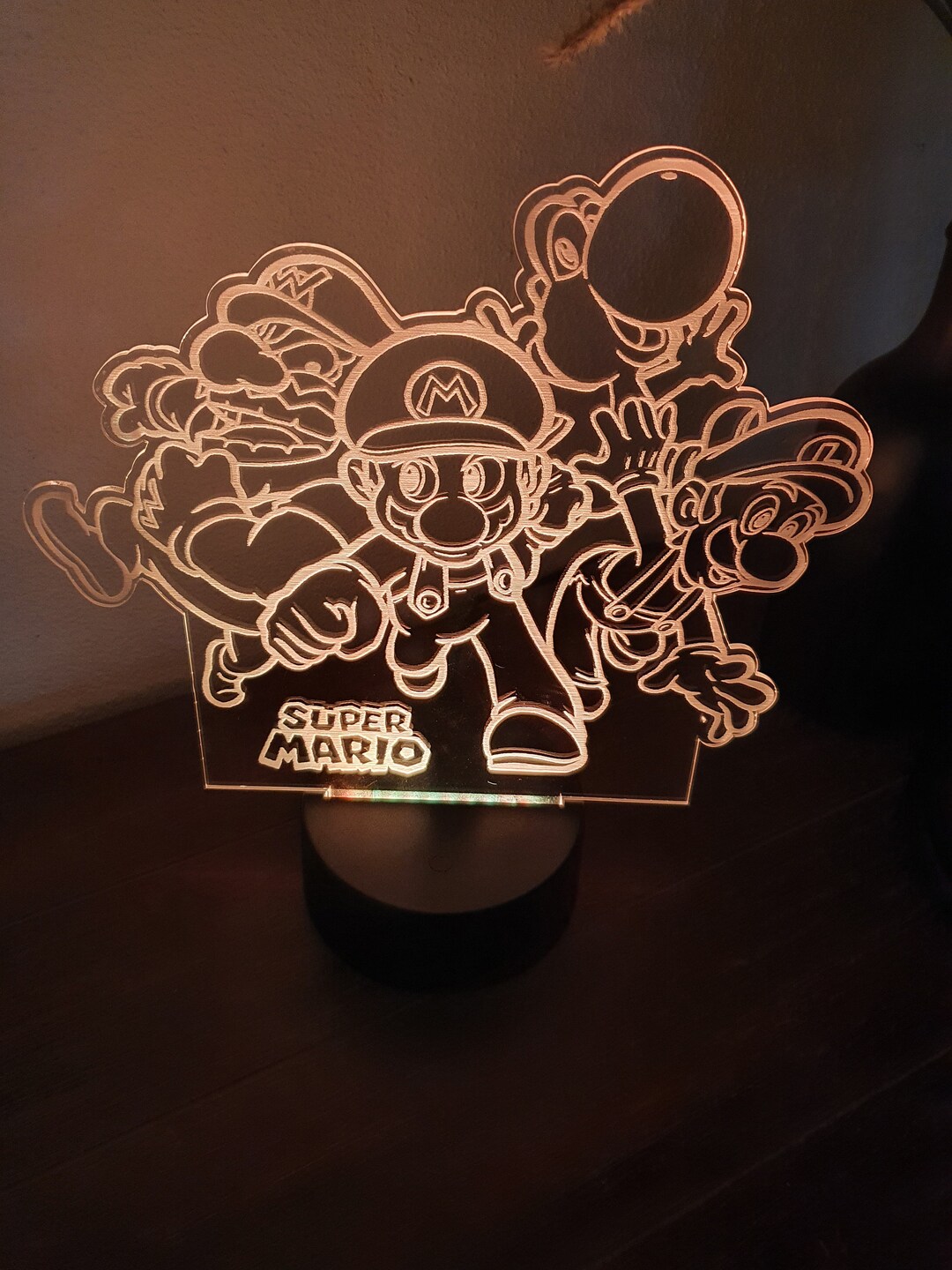 Super Mario Led Lamp Acrylic Svg Download Cut and Engrave File - Etsy UK