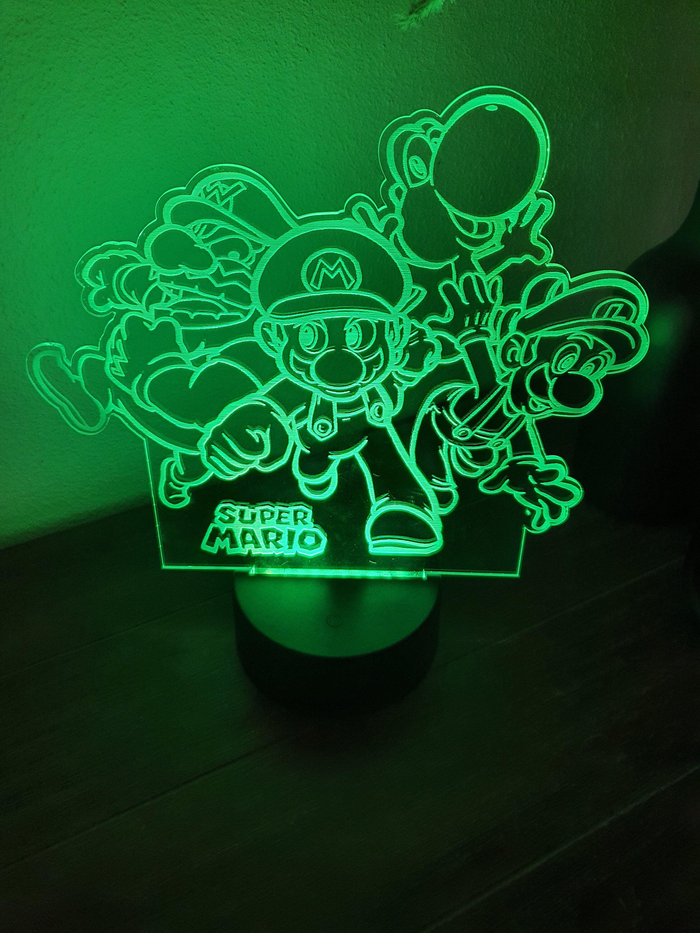 Super Mario Led Lamp Acrylic Svg Download Cut and Engrave File - Etsy UK