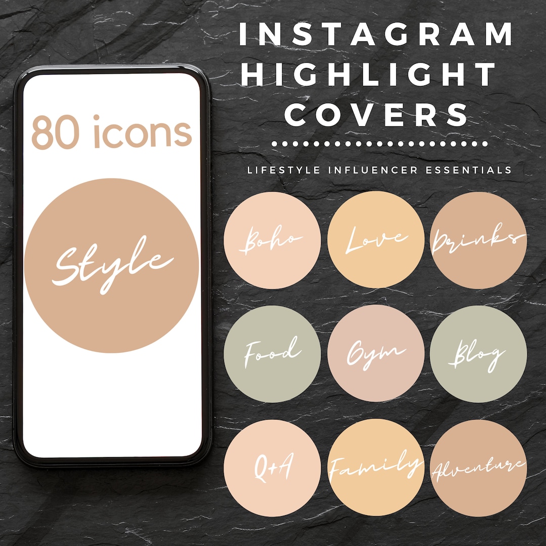 80 Lifestyle Instagram Highlight Covers - Natural Earth Tone Bohemian ...