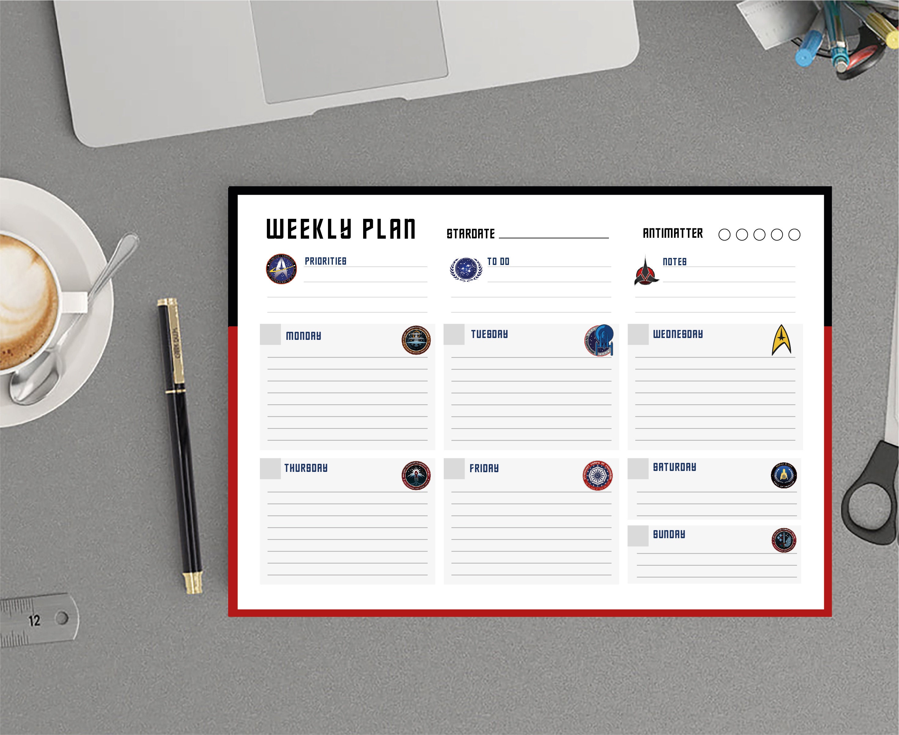 Printable Star Trek Captain's Log Year and Monthly - Etsy