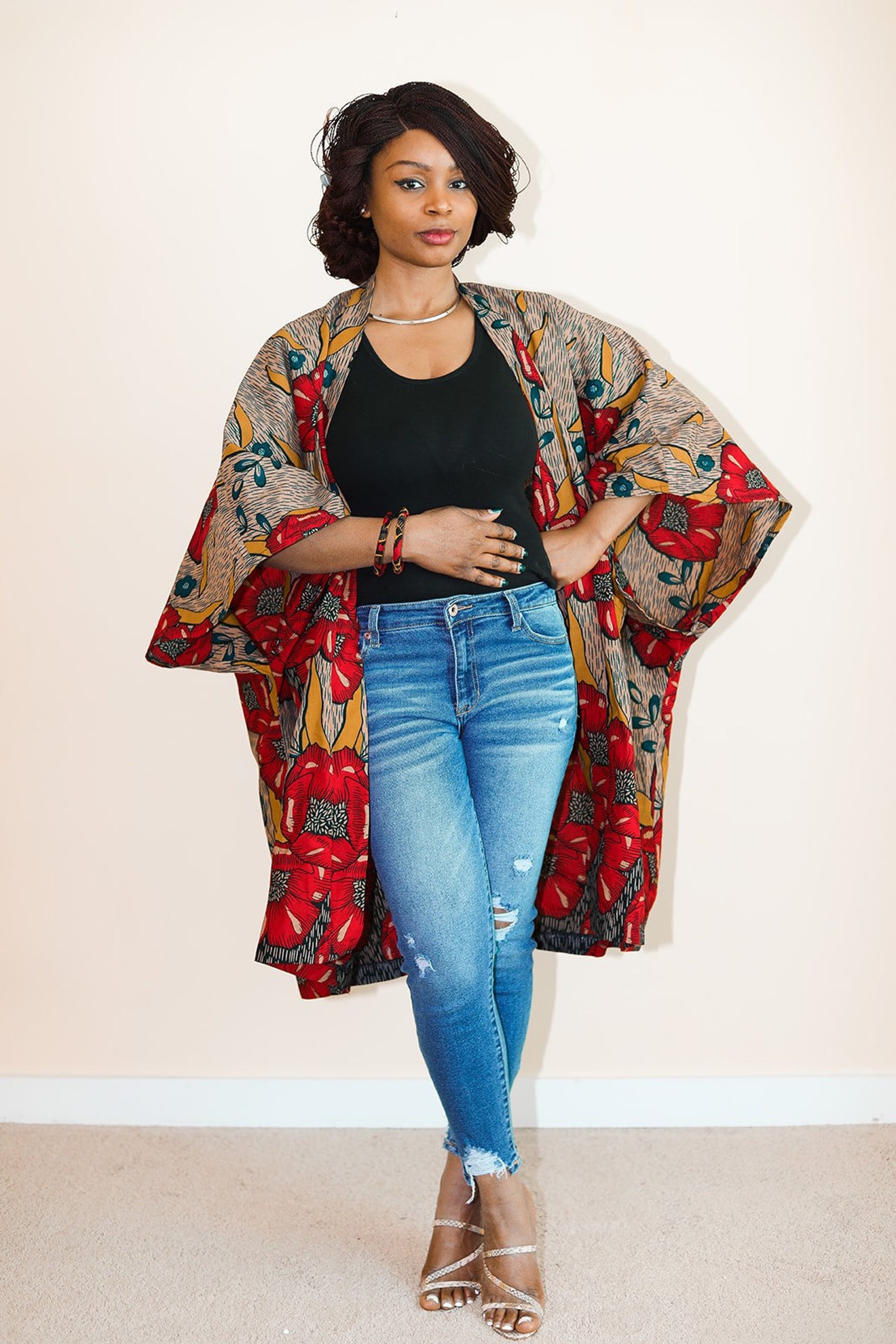 African Print Kimono | Etsy