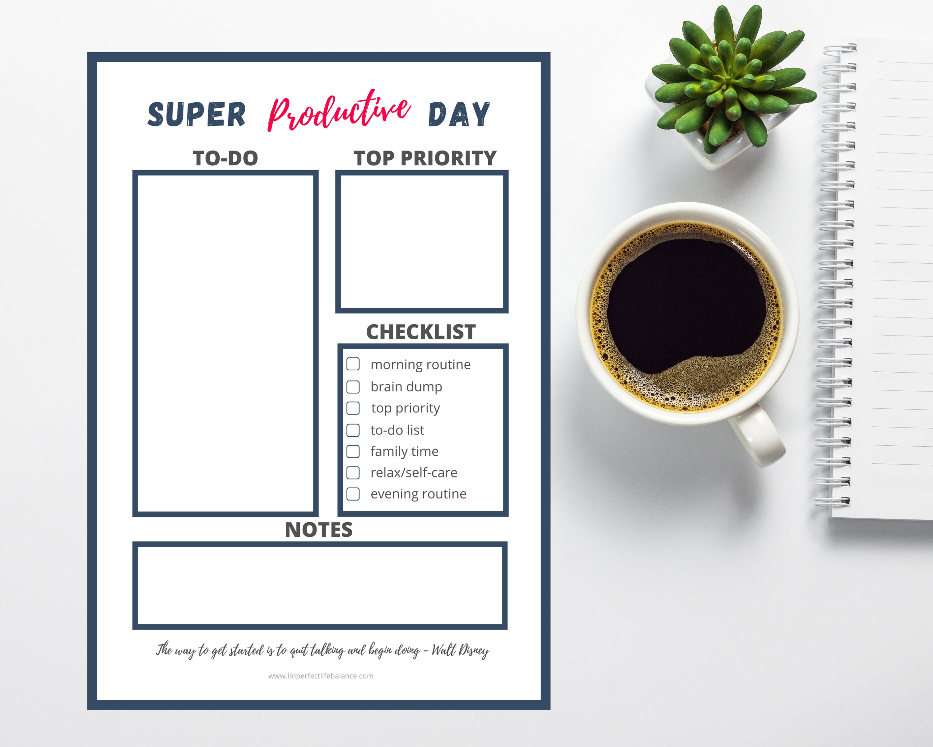 Super Productive Day Printable - Etsy