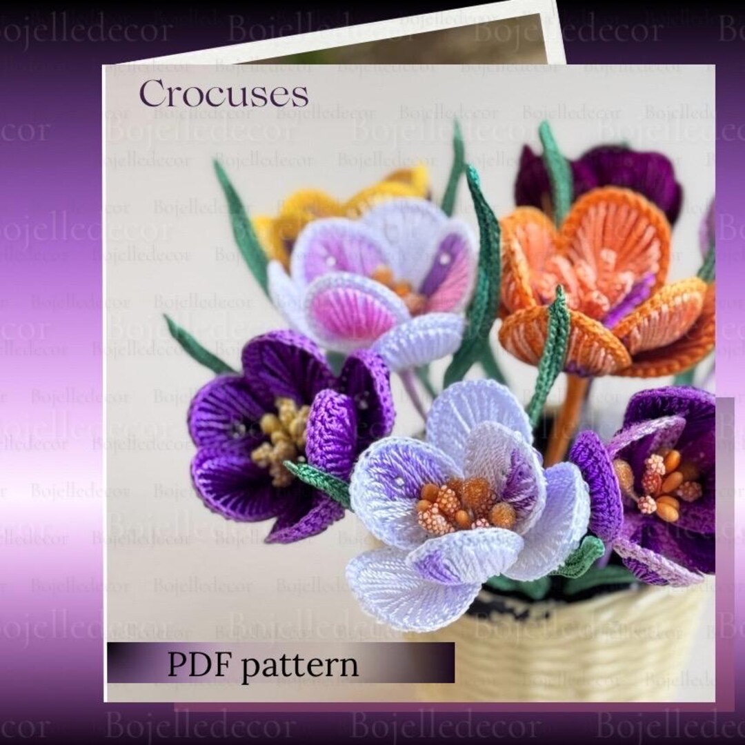 Crochet Crocus Pattern: Amigurumi Flower Vase (PDF Pattern) - Etsy