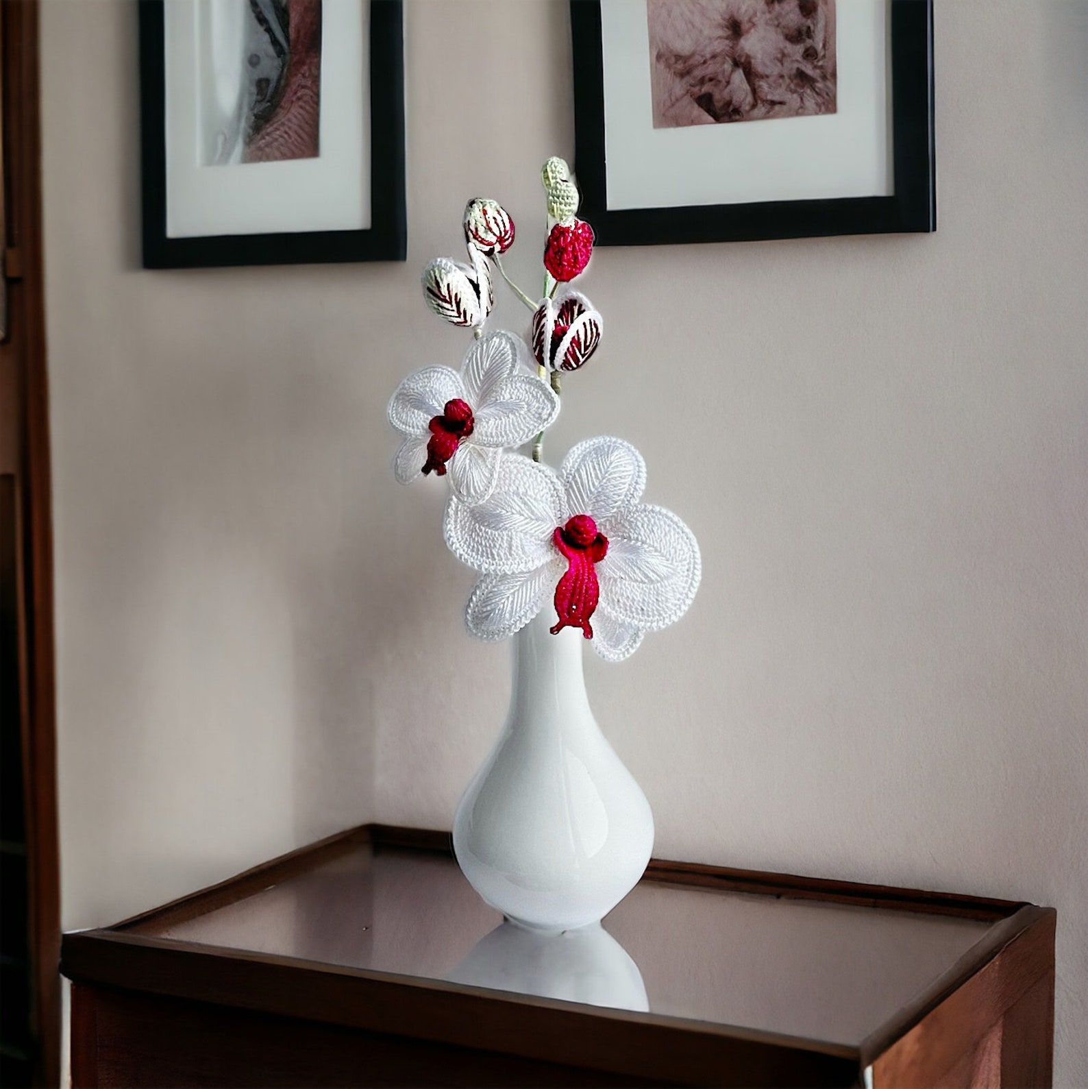 White Crochet Orchid PDF Pattern Phalaenopsis Appliqué Moth Patterns ...