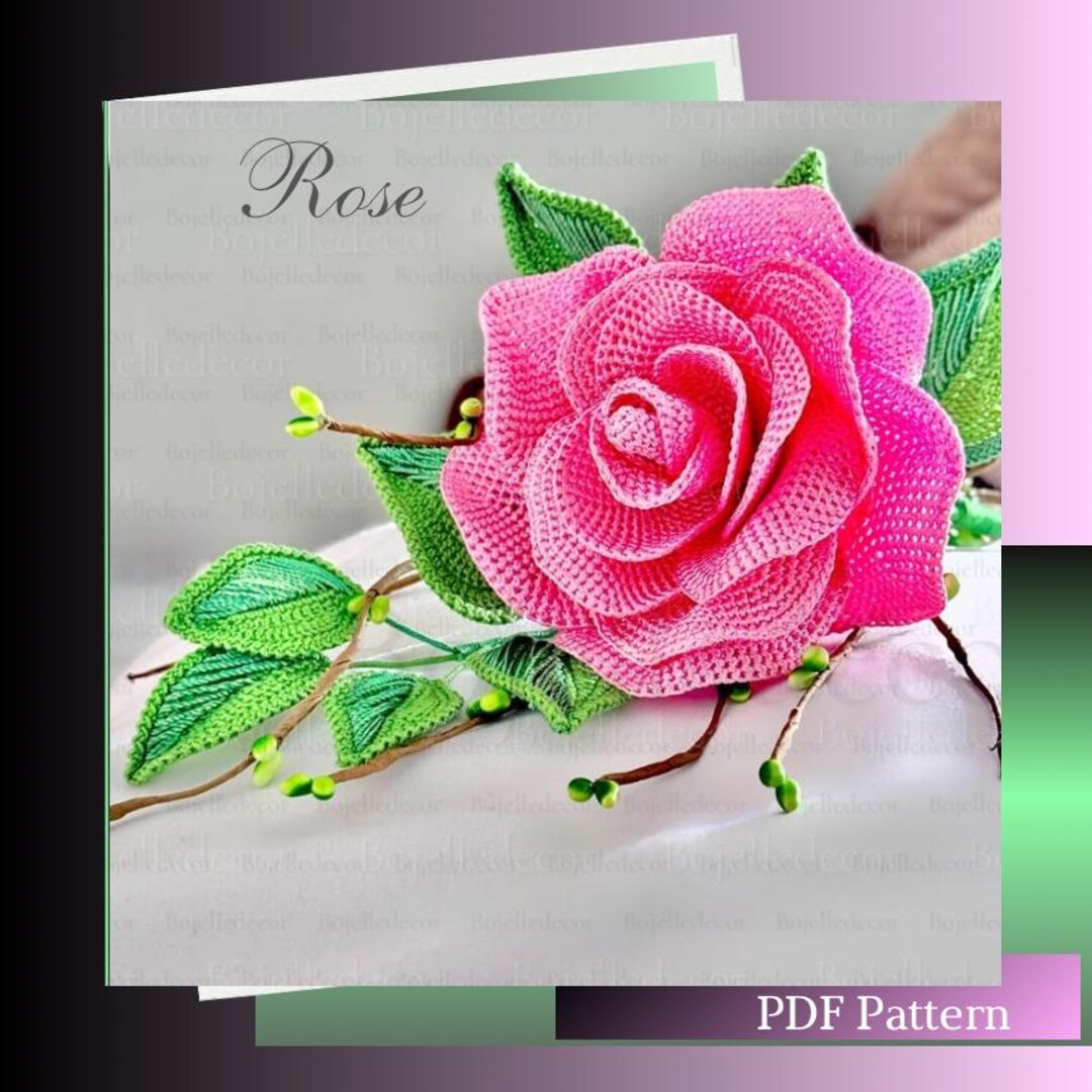 Pink Rose Crochet Pattern: Flower Bouquet Amigurumi (PDF Pattern) - Etsy