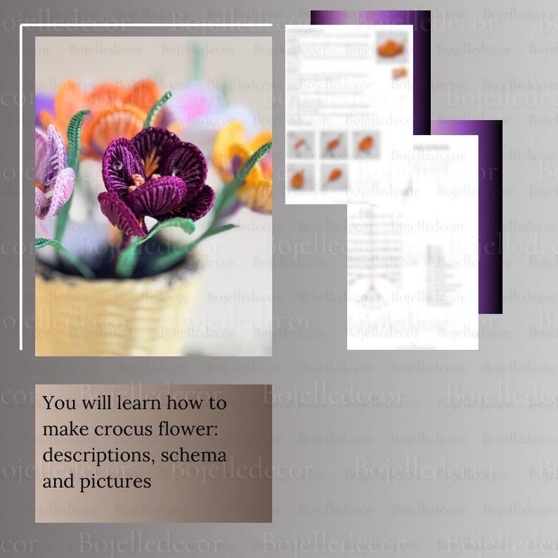 Crochet Crocus Pattern: Amigurumi Flower Vase (PDF Pattern) - Etsy