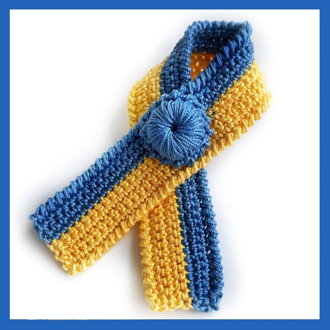 Blue and Yellow Ribbon Pin Ukrainian Cotton Pin Ukrainian National Flag ...