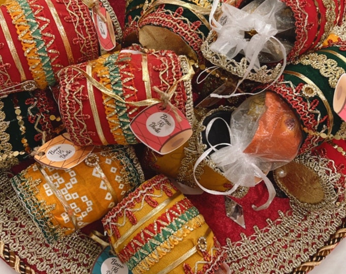 Indian Wedding Favor, Colorful Mehndi Favors, Dholki, Mehendi Night ...