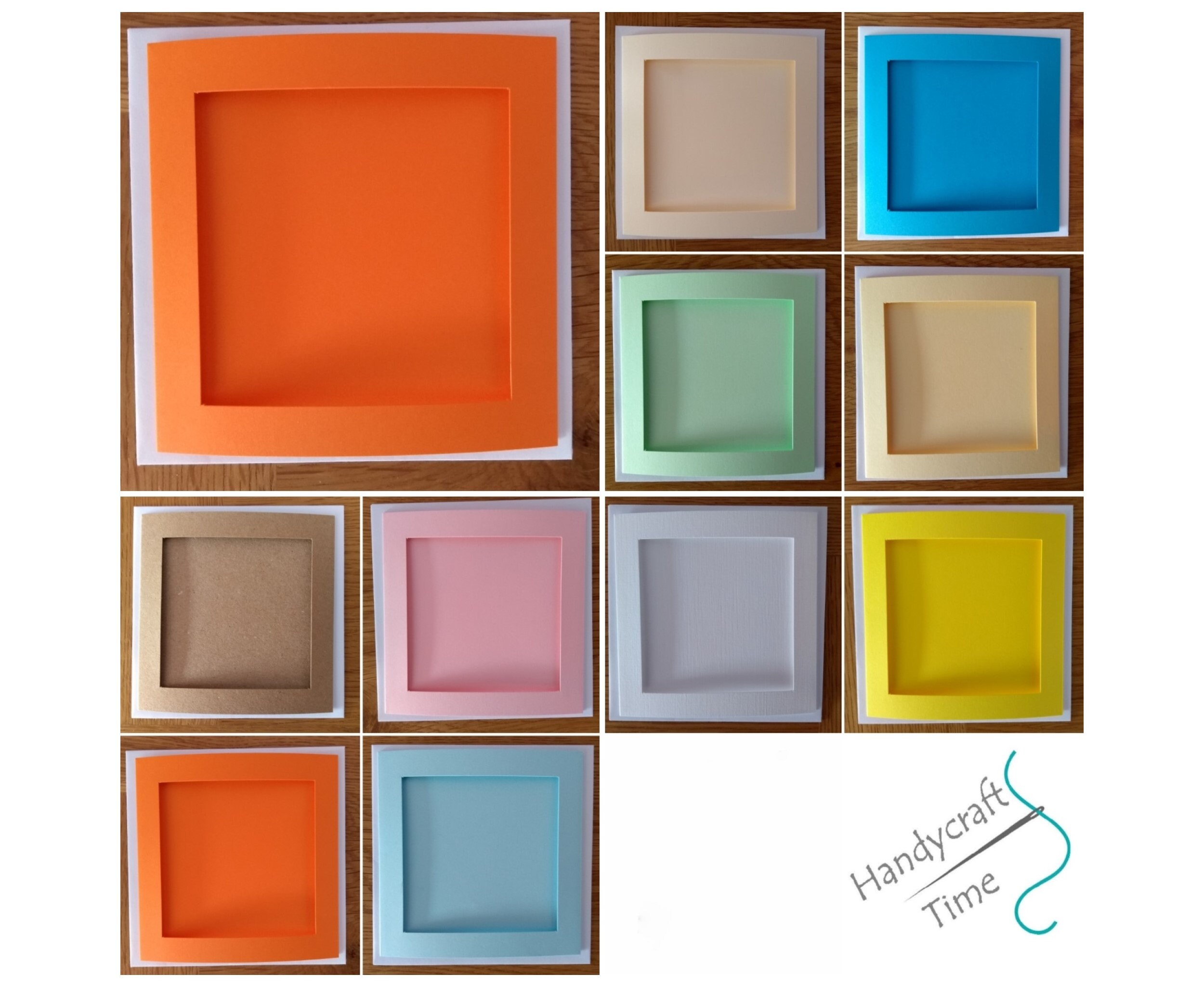 Square Aperture Tri-fold Card Blanks 5 Pack 10 Colours or - Etsy UK
