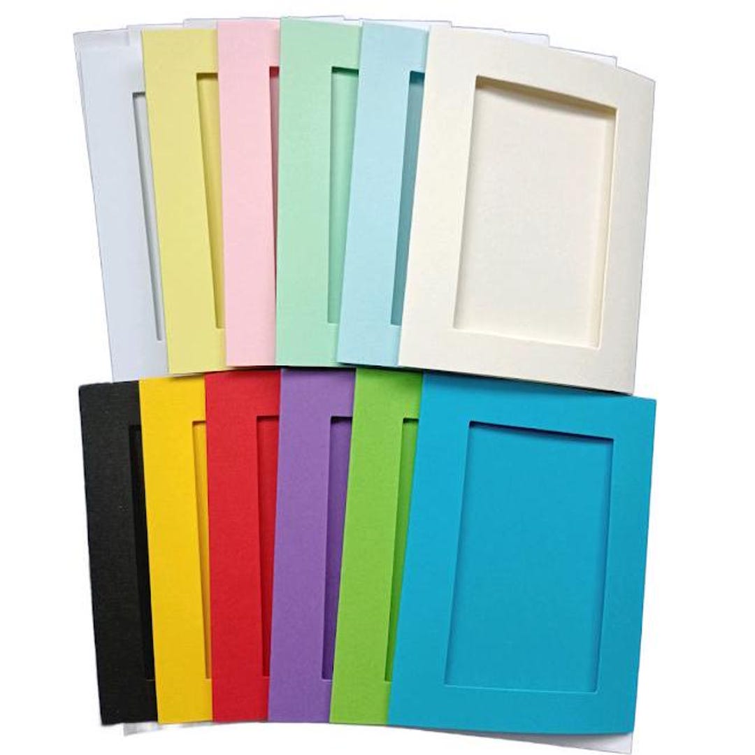Rectangle Aperture Small Tri-fold Card Blanks & Envelopes | 5 Pack | 14 ...