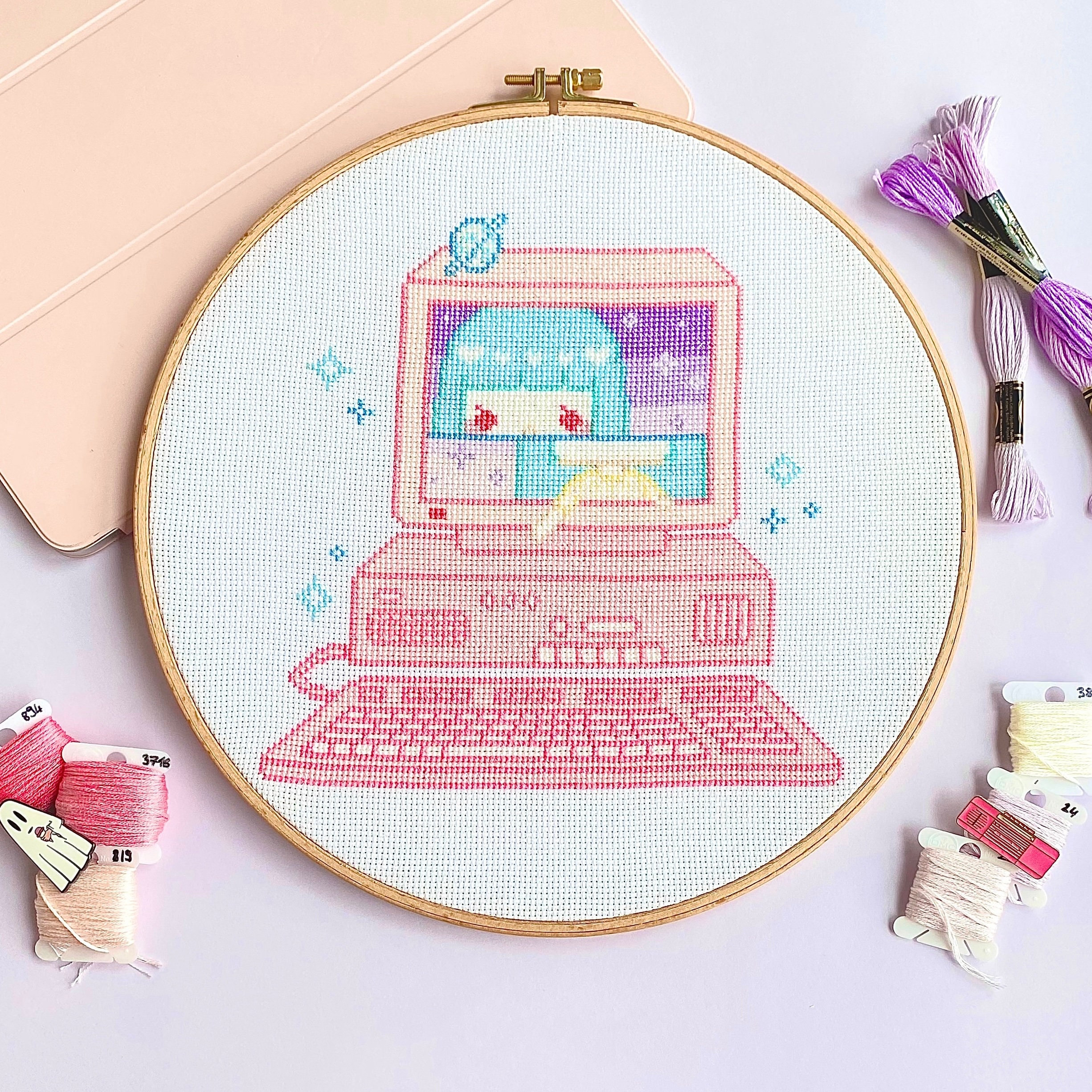 Retro Computer Cross Stitch Pattern - Etsy