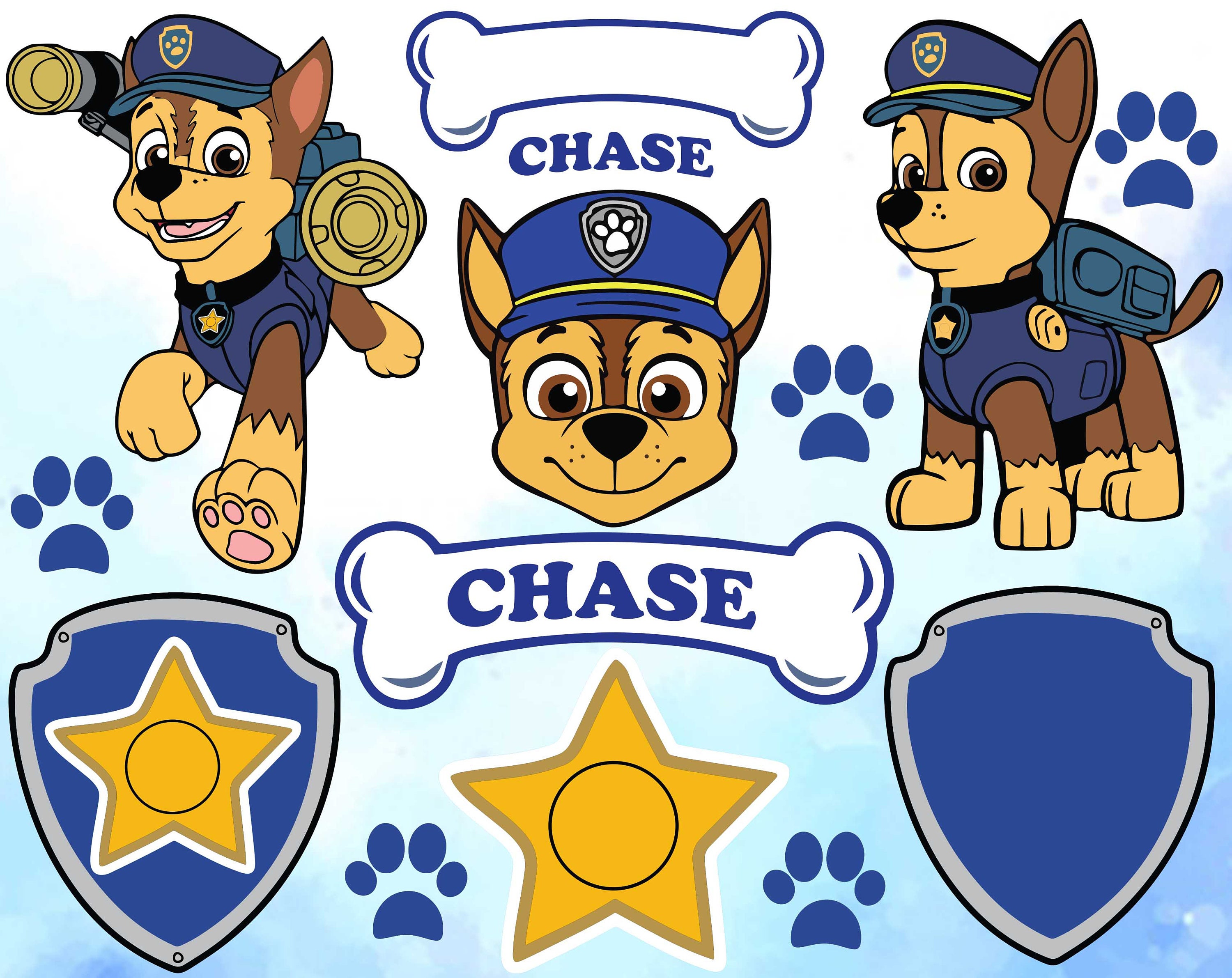 Chase Svg Png Dxf Paw Patrol Svg Png Dxf Paw Patrol | Etsy