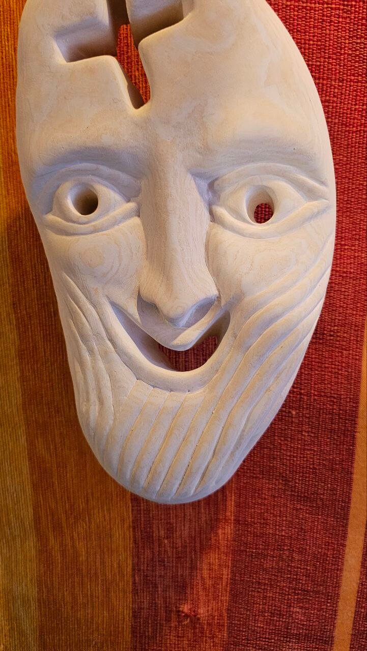 Smiling Face Carved Into Solid Stone, Handicraft, Home Decor - Etsy