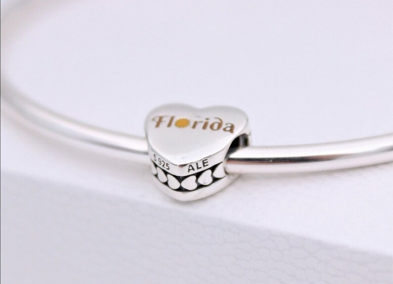 New PANDORA FLORIDA EXCLUSIVE Palm Tree Heart Charm - Etsy