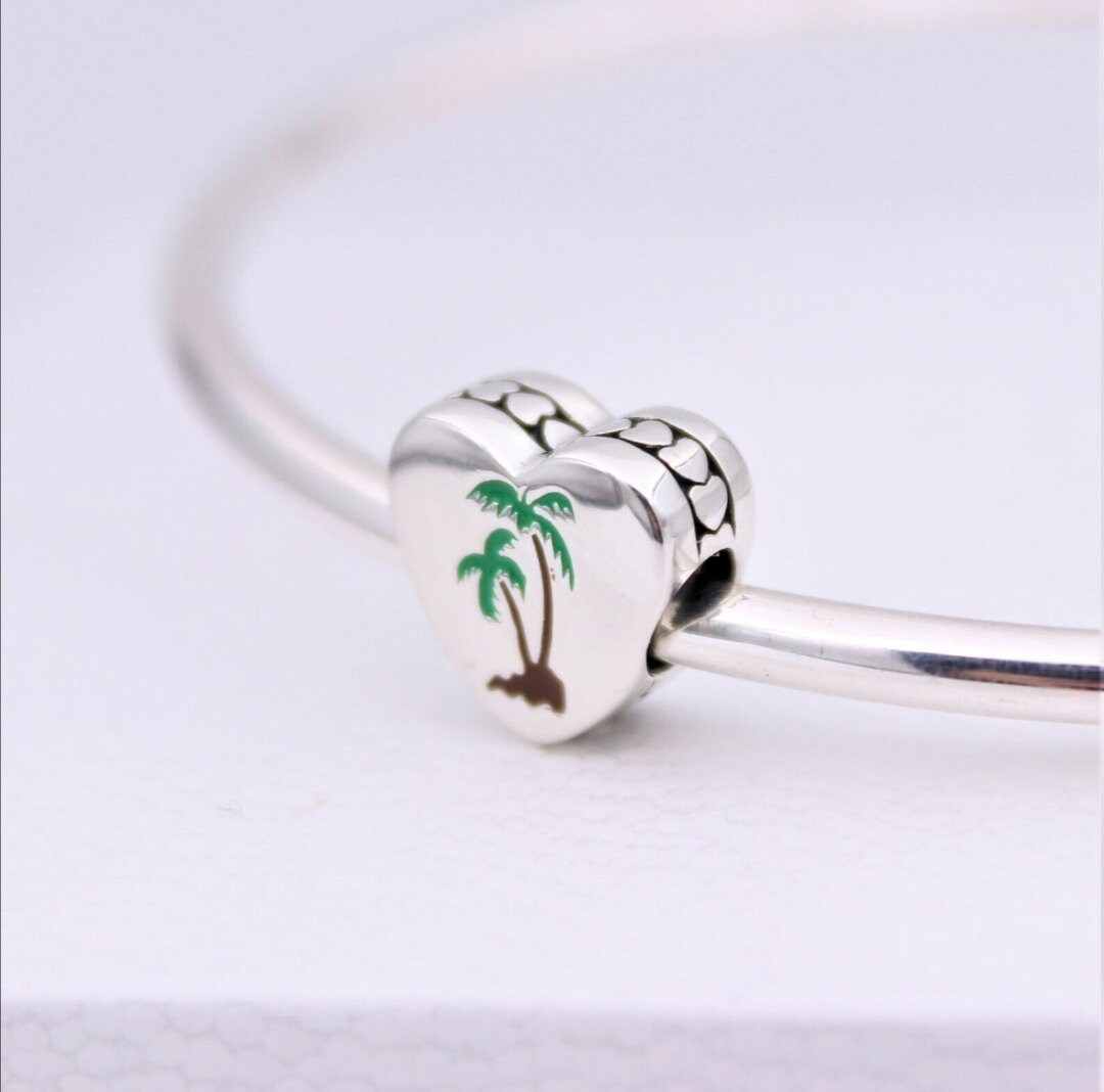 New PANDORA FLORIDA EXCLUSIVE Palm Tree Heart Charm - Etsy