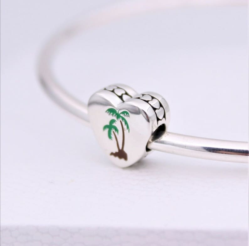 New PANDORA FLORIDA EXCLUSIVE Palm Tree Heart Charm - Etsy