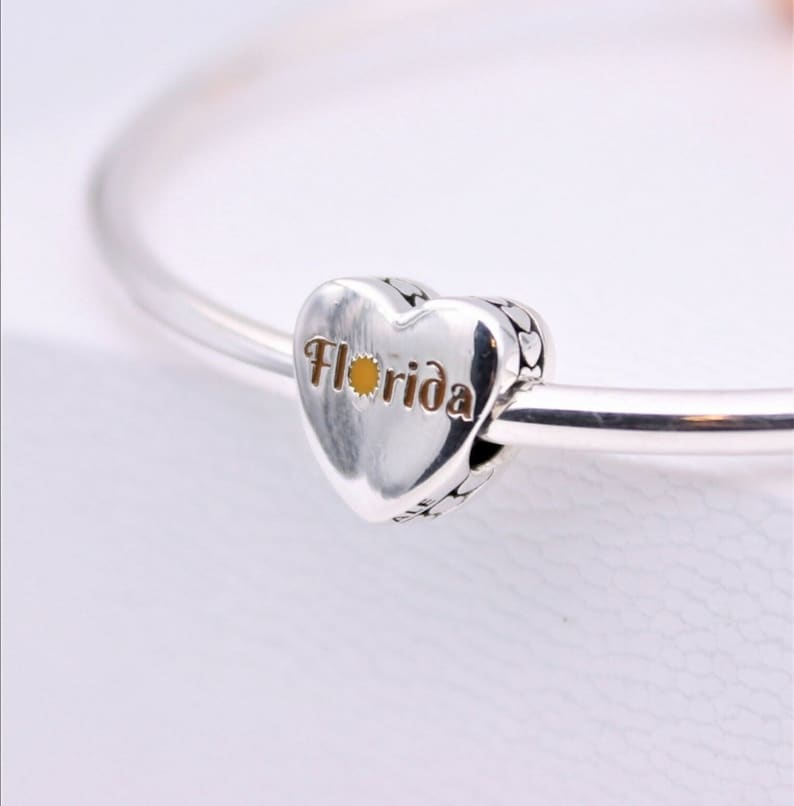 New PANDORA FLORIDA EXCLUSIVE Palm Tree Heart Charm - Etsy