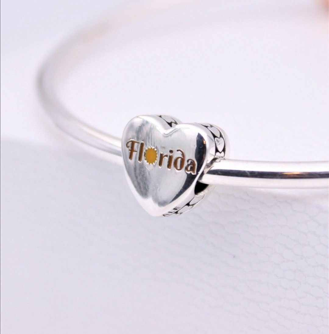 New PANDORA FLORIDA EXCLUSIVE Palm Tree Heart Charm - Etsy