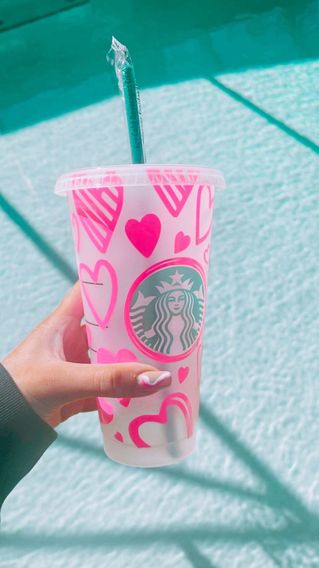 Pink Hearts Starbucks Cup Preppy Starbucks Cup Preppy Cup - Etsy
