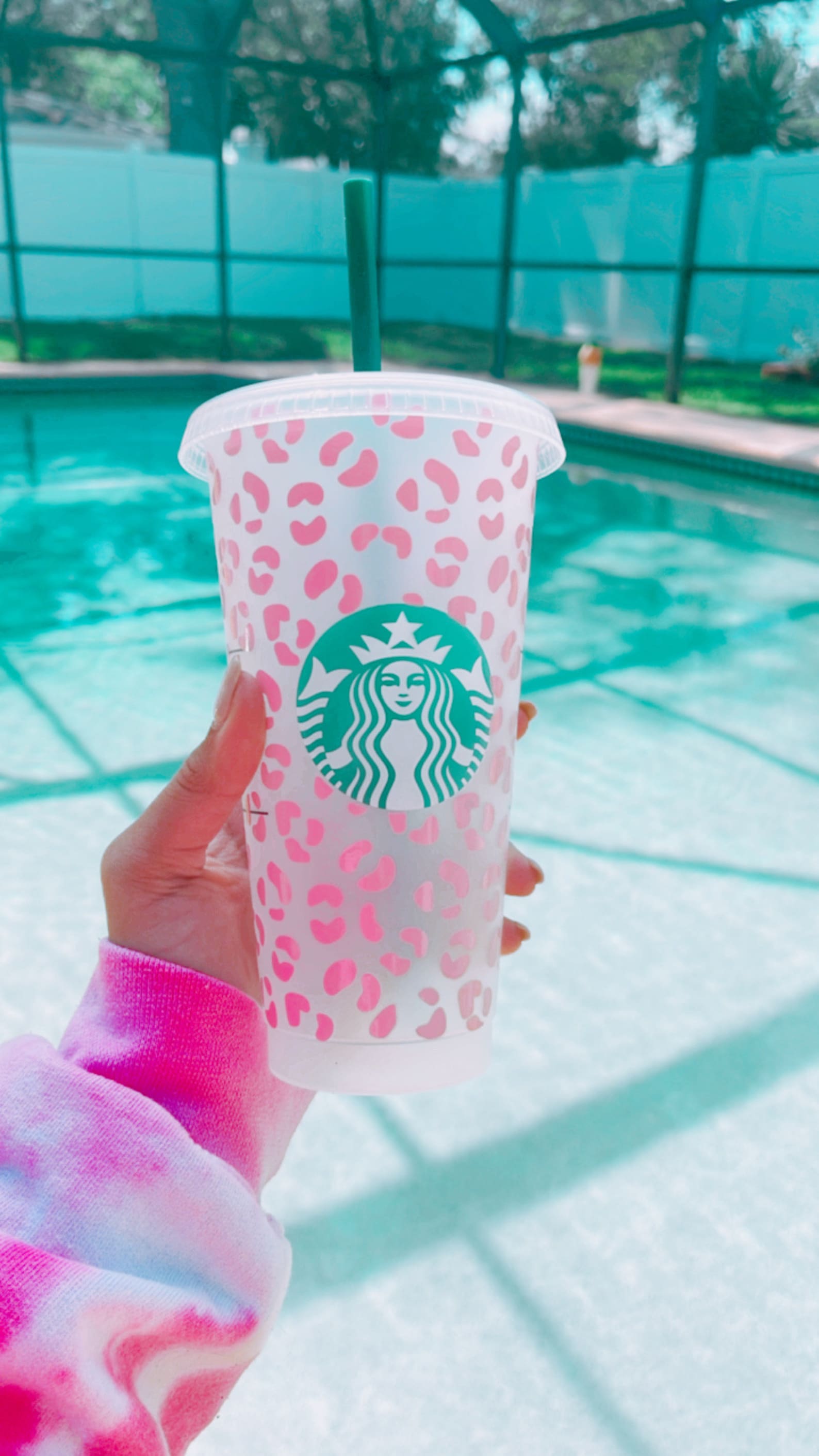 Pink Leopard Starbucks Cup | Preppy Starbucks Cup | Preppy Cup - Etsy