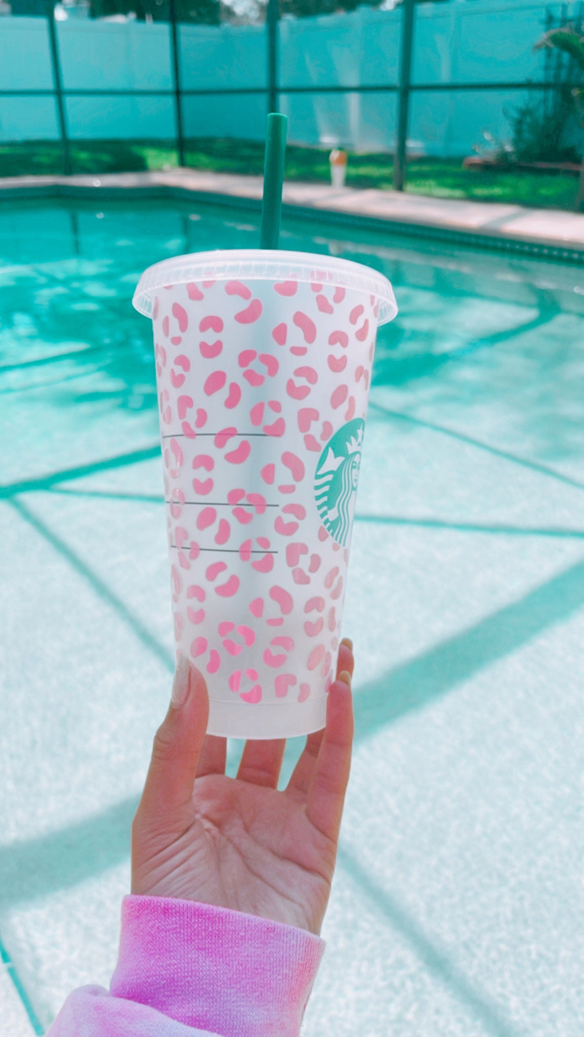 Pink Leopard Starbucks Cup | Preppy Starbucks Cup | Preppy Cup - Etsy