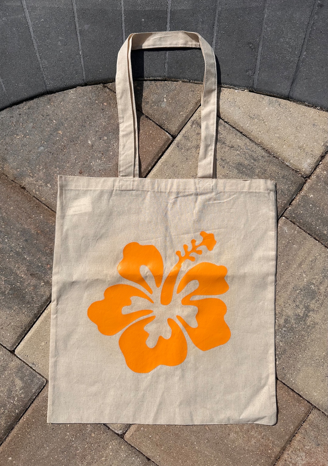 Hibiscus Tote Bag | Preppy Tote Bag | Beach Tote Bag - Etsy