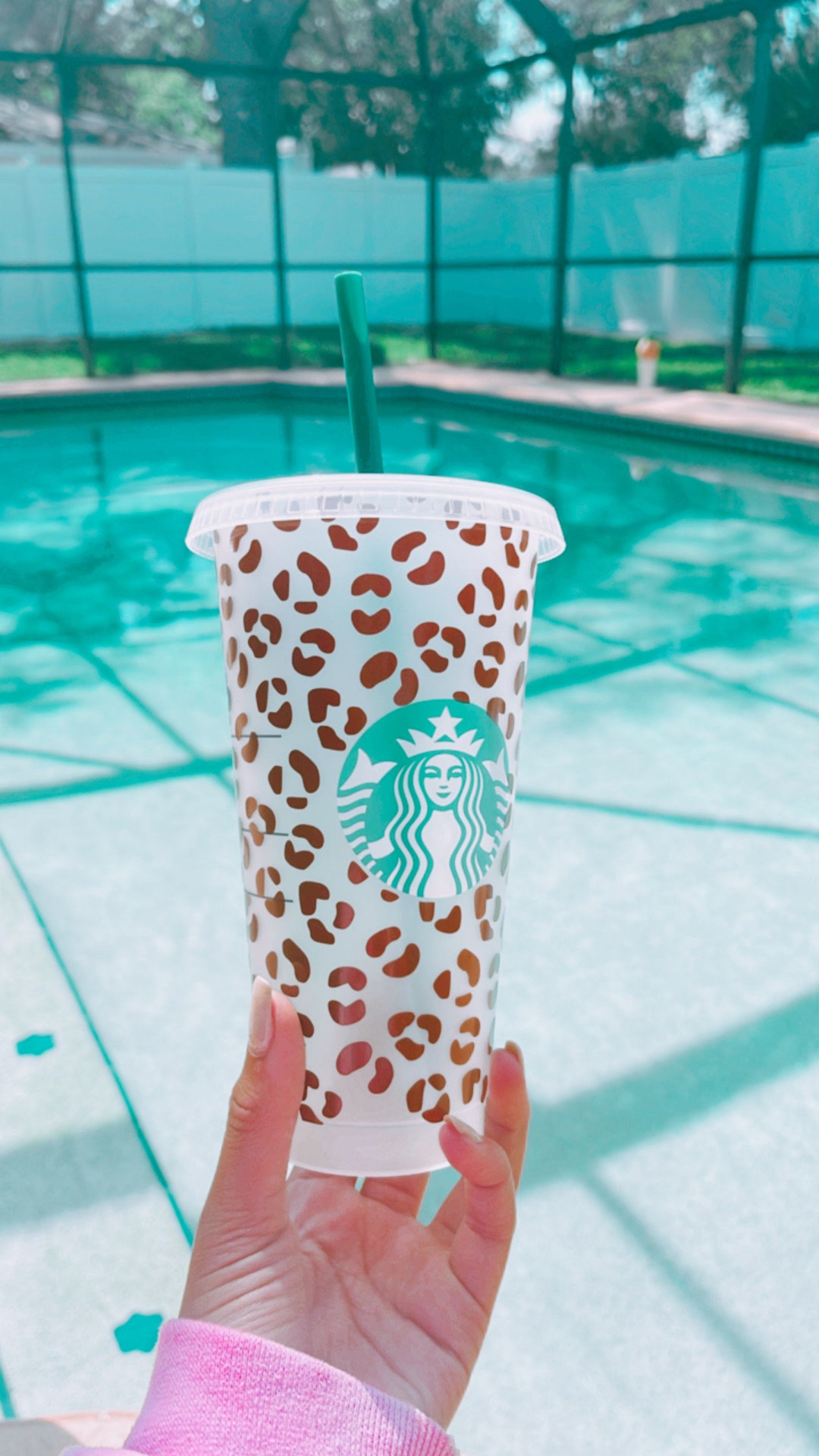 Brown Leopard Starbucks Cup | Preppy Starbucks Cup | Preppy Cup - Etsy
