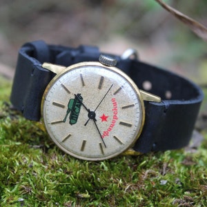 Soviet Watch, Raketa Gold Plated, Officer Watch With Tank, Commander ...