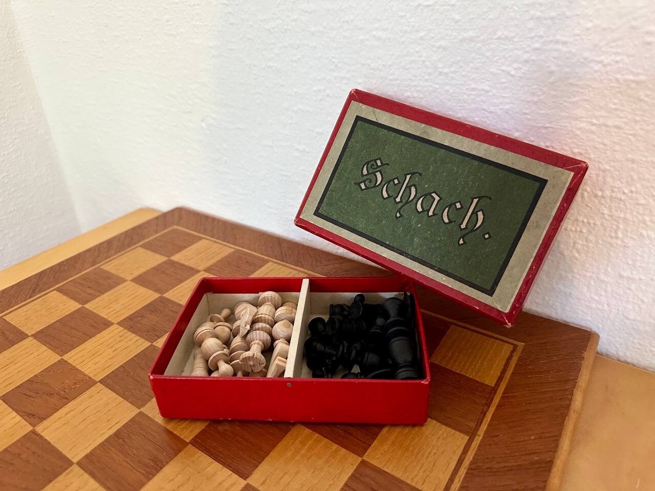 Rare Germany Chess Set in Chess Box 60s Vintage in Good Condition ...