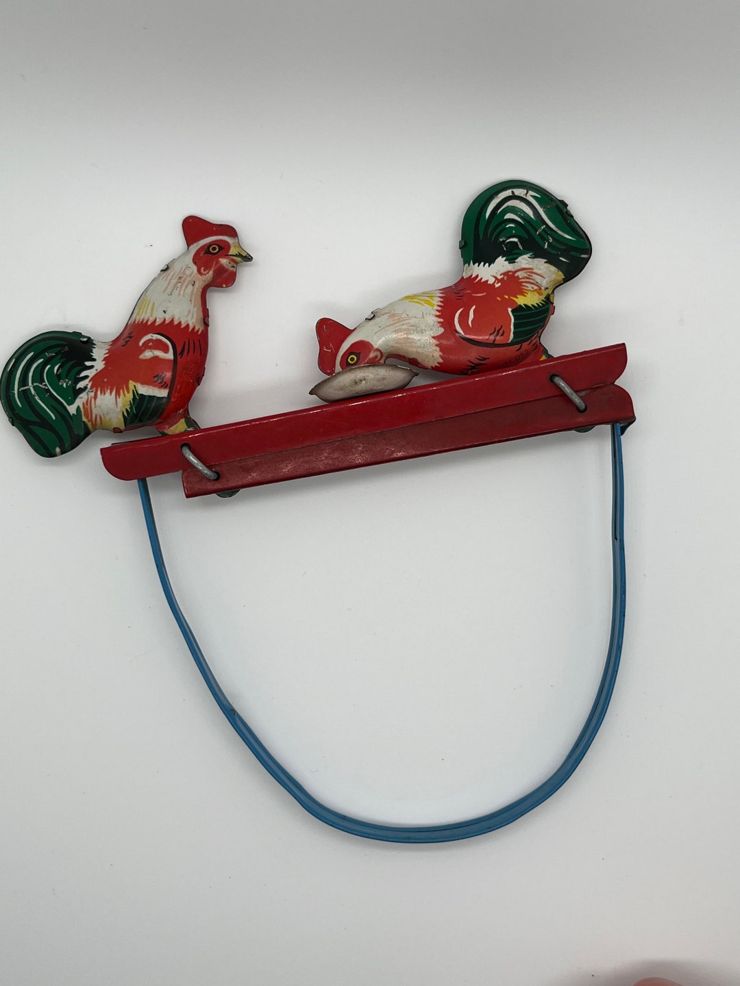 Vintage Handheld Tin Lithograph Toy, Pecking Chickens Motion Toy - Etsy