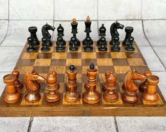 Soviet Chess Set 90s With Original Tag and Folding Board, Vintage, Old ...
