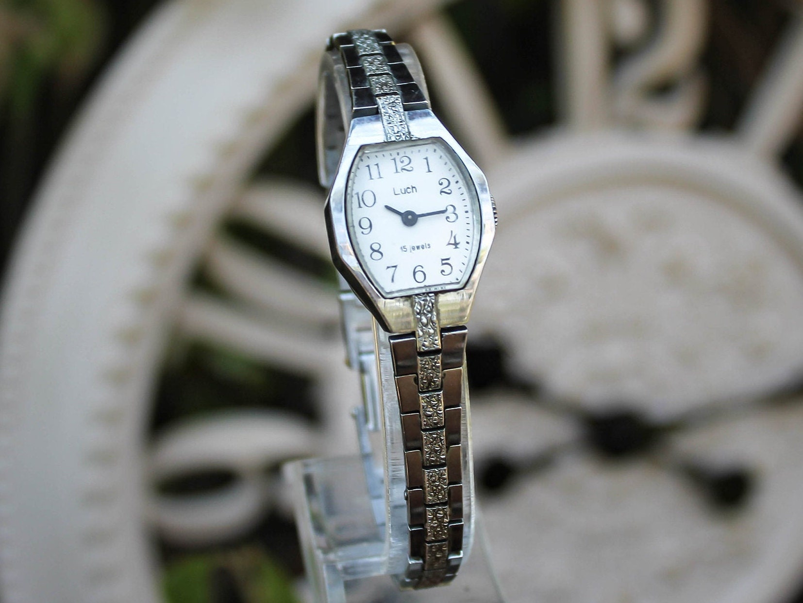 Vintage Soviet Women's Watch Luch Beautiful Stylish USSR CCCP Chrome ...