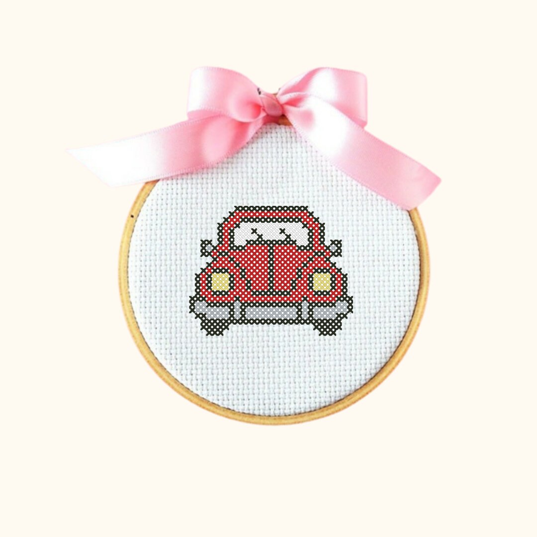 Car Cross Stitch Pattern, Modern Cross Stitch, Beginner Cross Stitch ...