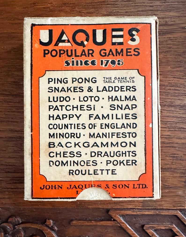 Vintage John Jaques & Son Ltd 'the Counties of England' Card Game ...