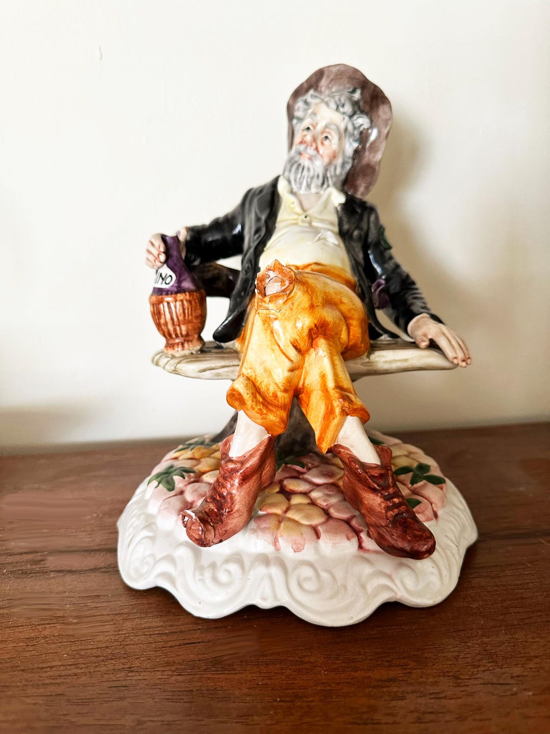 Vintage Capodimonte Tramp Figurine – Hand-painted Italian Porcelain ...