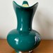 German Hand Painted Twisted Handle Jug Vase Green 'handgemalt' - Etsy