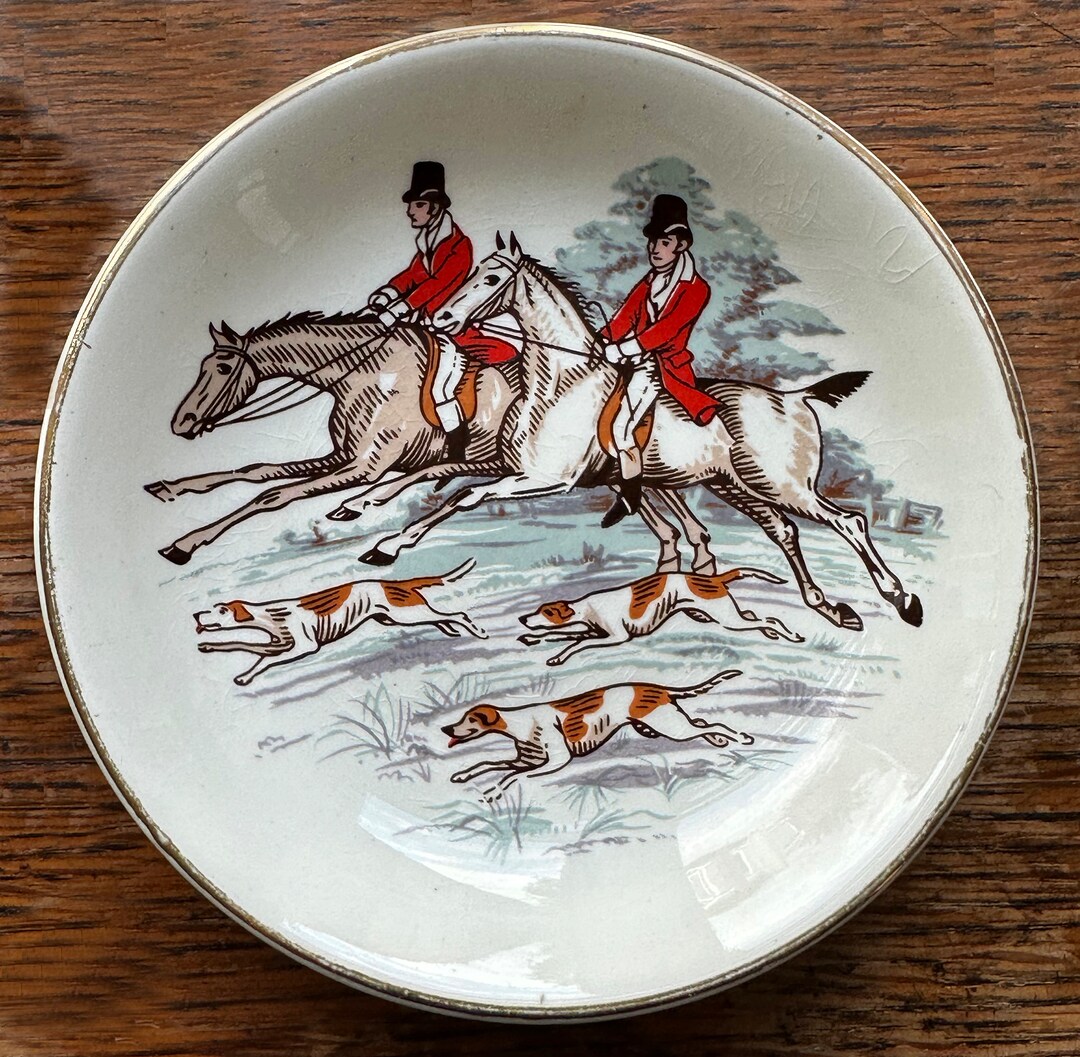 Swinnertons 1950s Pin Dish / Trinket Dish Hunting / Riding Scene ...