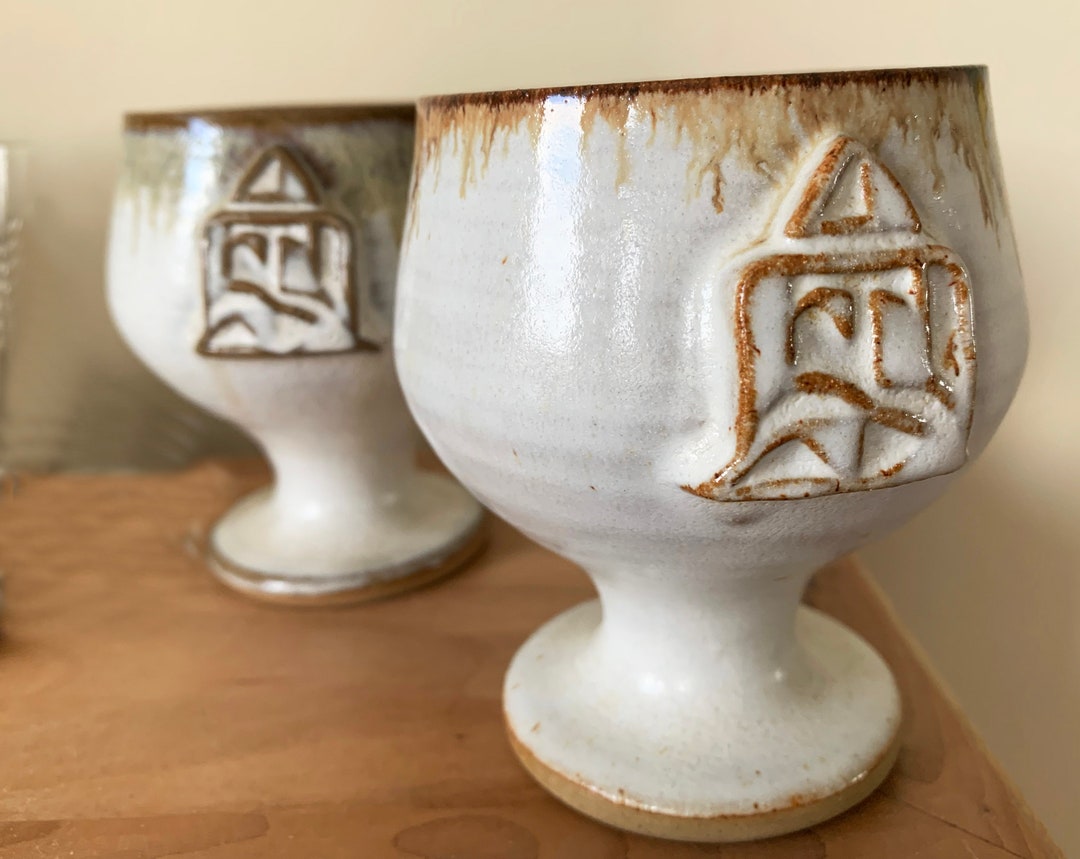 Pair of Jerry Harper Blacktoft Studio Pottery Goblets From Jorvik ...