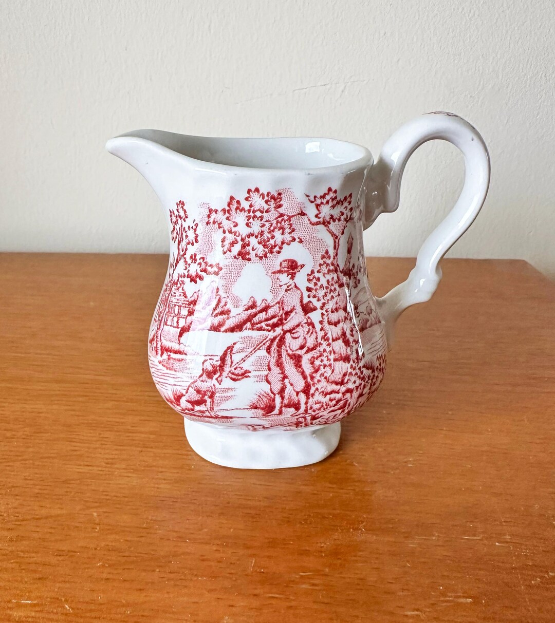 Myott 'the Hunter' Pink & White Creamer / Milk Jug - Etsy