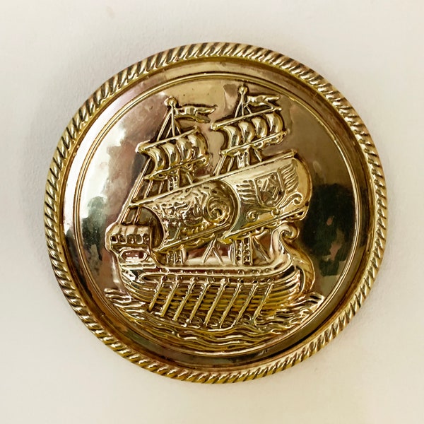 Brass Ship Plaque - Etsy