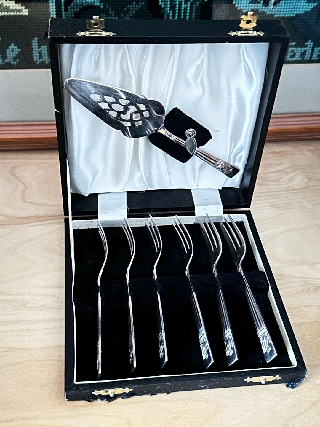 Angora Silver Co Boxed Set of EPNS Cake Forks & Cake Slice Silver ...