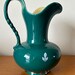 German Hand Painted Twisted Handle Jug Vase Green 'handgemalt' - Etsy