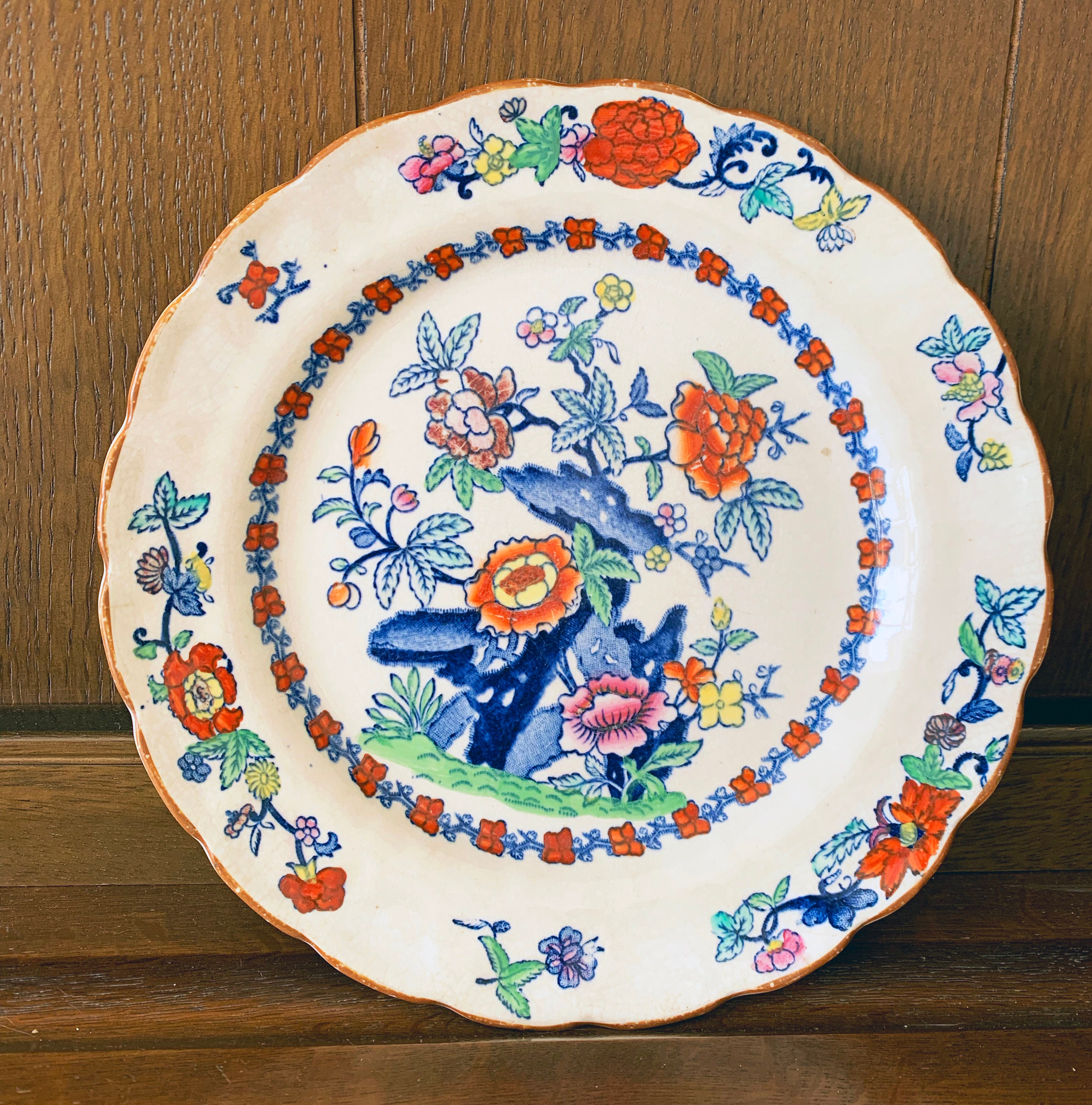 Antique Booths Hand Painted Side Plate in the Pompadour Pattern - Etsy